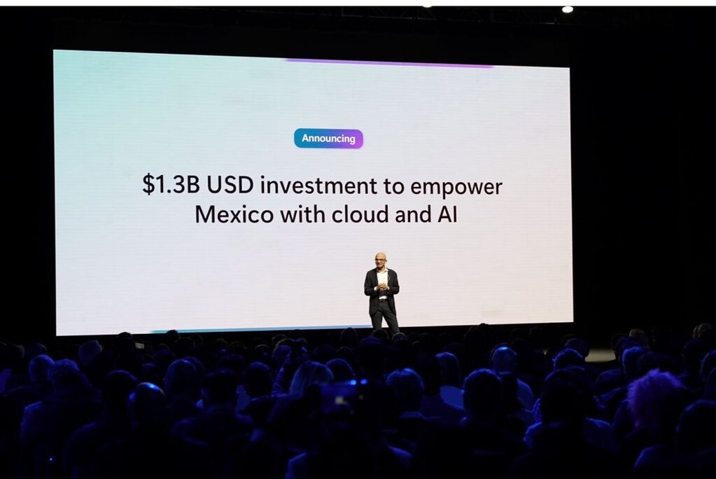 Microsoft anuncia inversión de 1,300 mdd para infraestructura IA en ...